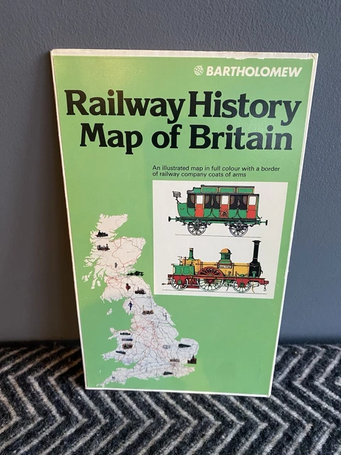 RAILWAY HISTORY MAP of Britain: Pictorial Map by John Bartholomew and ...