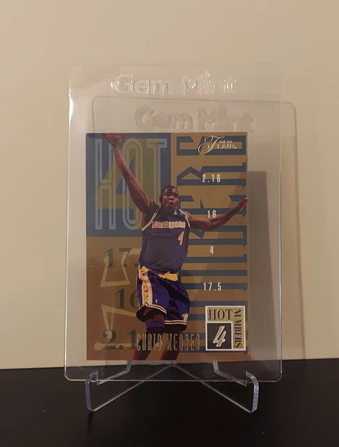 1994-95 FLAIR CHRIS WEBBER Hot Numbers Insert #20 Golden State Warriors ... 1994-95 FLAIR CHRIS WEBBER Hot Numbers Insert #20 Golden State Warriors ...