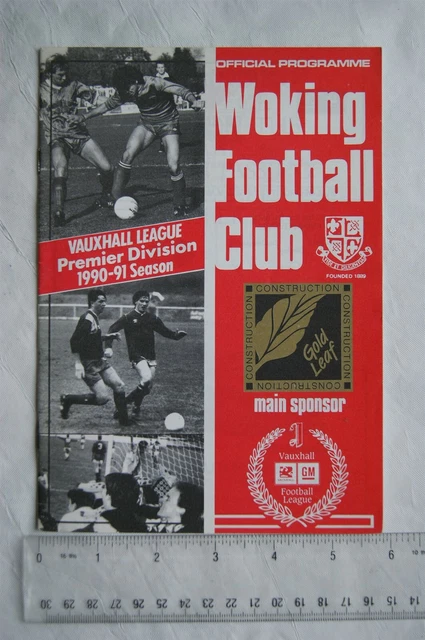 1990 PROGRAMME WOKING FC v. Merthyr Tydfil £2.00 - PicClick UK