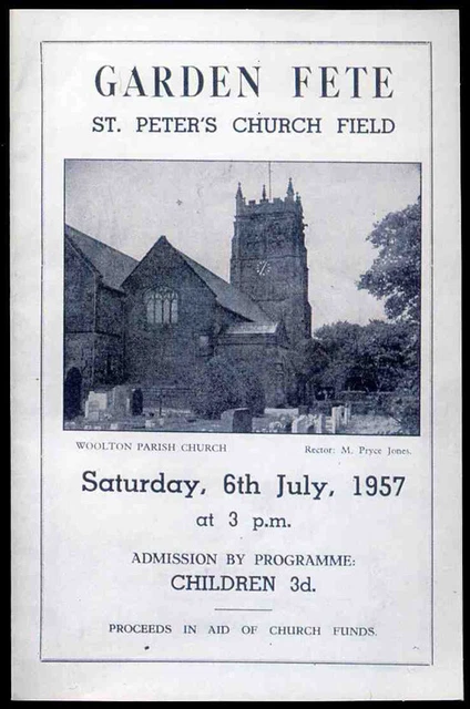 THE BEATLES REPRO 1957 Quarrymen St Peters Church Woolton Garden Fete ...