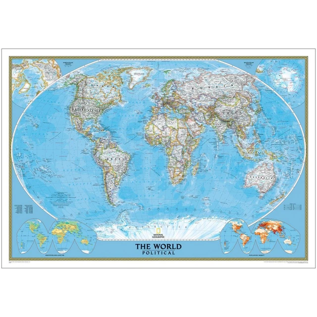WORLD CLASSIC POLITICAL Map - Enlarged Laminated £57.89 - PicClick UK
