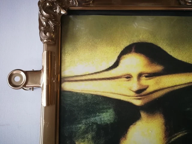 ART MONNALISA PORTRAIT mona lisa smile comic humor modern decor print ...