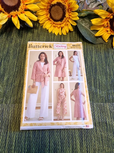 BUTTERICK SEWING PATTERN B6775 Jacket, Belt, Dress and Jumpsuit US 8 to ...