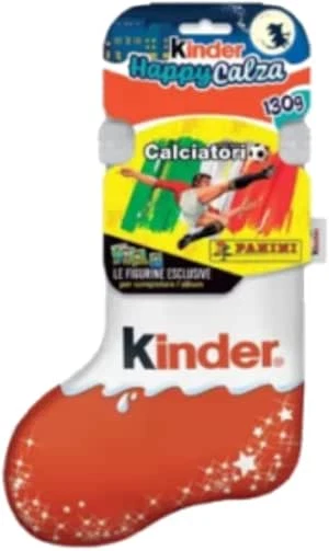CALZA KINDER CALCIATORI 2026 Cioccolato 130 gr Figurine Panini Befana ...