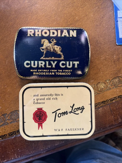 TWO VINTAGE TOBACCO Tins Rhodian And Tom Long Used £12.00 - PicClick UK