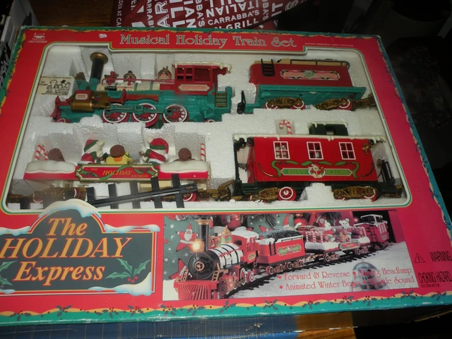 VTG ANIMATED THE Holiday Express-Musical Holiday Train Set 1996 WINTER ...
