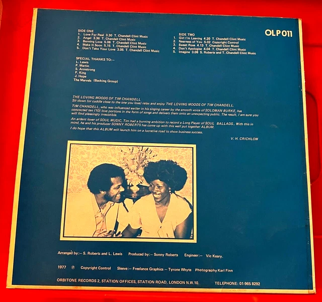 VINYLE TIM CHANDELL The Loving Moods Of LP UK ORIG 1977 Orbitone OLP 011 Lovers EUR 4,21 ...