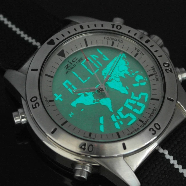 VINTAGE SEIKO ALBA ZiC DIGI-ANA WORLD-TIME NX04-0A20 MEN'S WATCH RARE £ ...