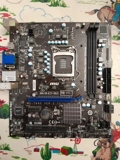 MSI H61M-E23 (B3) (MS-7680 Ver:2.11) Motherboard Plus I/O Shield £15.00 ...