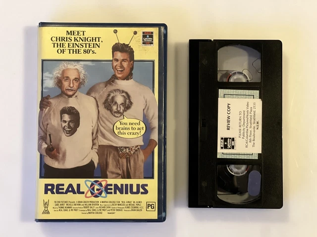 REAL GENIUS (1986) VHS Video Tape Excellent Condition RCA Columbia ...