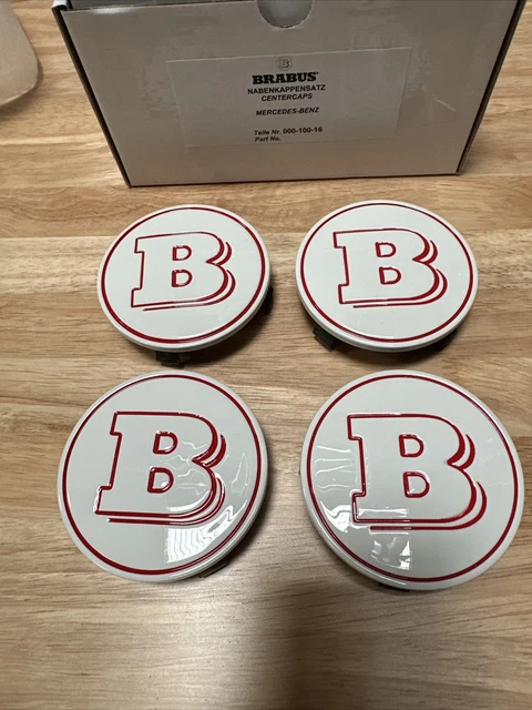 BRABUS LOGO WHEEL Center Cap Genuine G-class 4x4 White REDAluminum Size ...