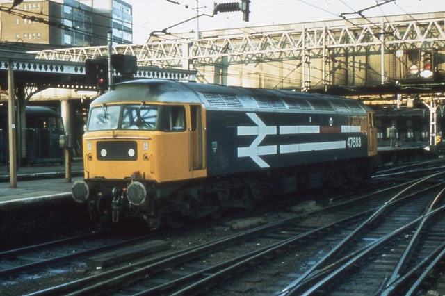 35MM RAILWAY SLIDE: COLOUR-RAIL: DE 757: CLASS 47: 47583 COUNTY OF ...