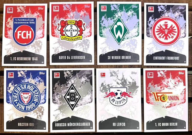 TOPPS MATCH ATTAX Bundesliga 2024/2025 Vereinslogo Wappen Auswahl ...