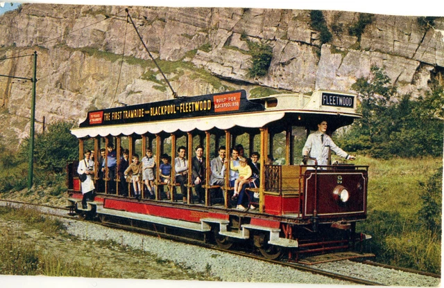 CRICH TRAMWAY J Arthur Dixon postcard 1960s Blackpool & Fleetwood 2 ...