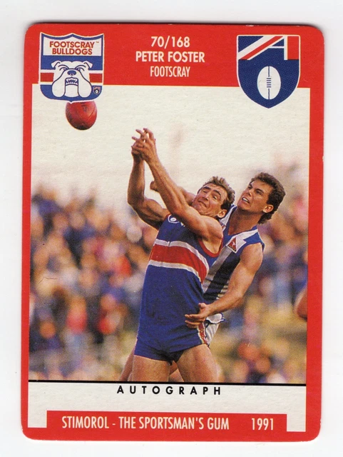 AFL SCANLENS STIMOROL 1991 #70 Footscray Peter Foster £3.16 - PicClick UK
