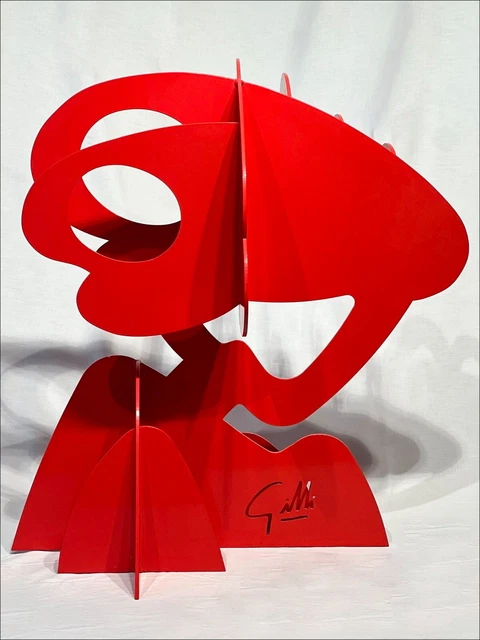 CLAUDE GILLI - Grande sculpture originale en métal "Arbre rouge ...