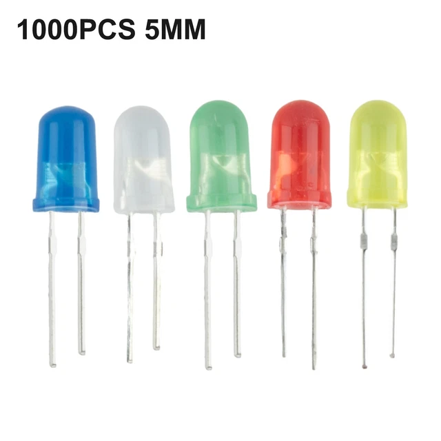 FULL SPECTRUM LED Color Mixing Set 1000pcs 5mm LEDs Blue Green Yellow ...