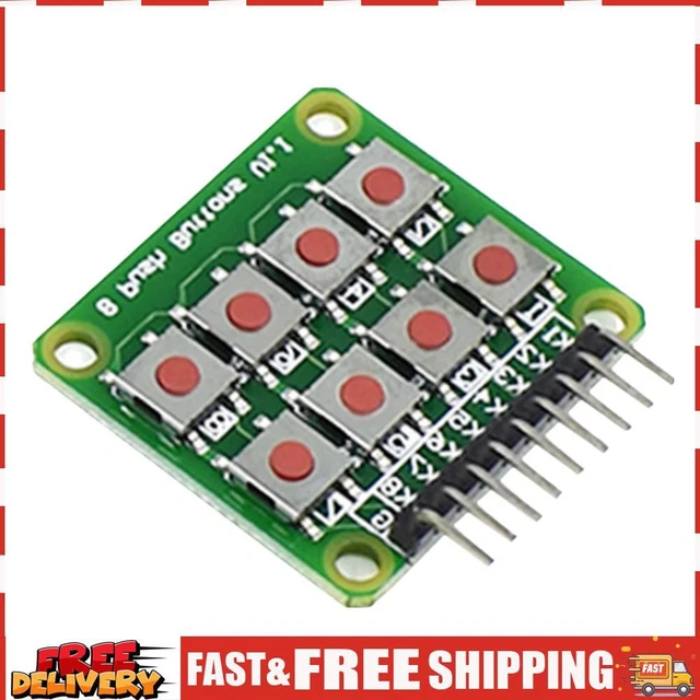 2x4 Keypad 4x2 Keypad 8 Push Buttons V100 Durable Reusable For Arduino