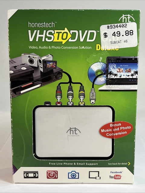 HONESTECH VIDBOX VHS to DVD 8.0 Deluxe VHS to DVD converter - New ...