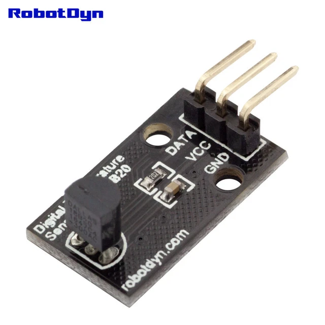 CAPTEUR DE TEMPERATURE DS18B20 - 5V - RobotDyn - Module pour Arduino ...