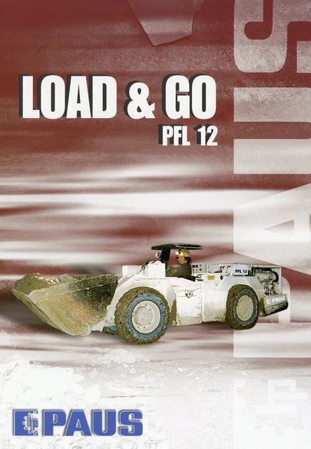 PAUS PFL 12 Prospekt 2002 Underground Loader Radlader Bergbau Tunnelbau EUR 16,99 - PicClick DE