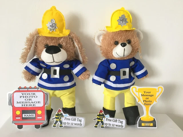 GRADUATION PASSING OUT Fireman Firefighter Personalised Teddy Bear Gift ...