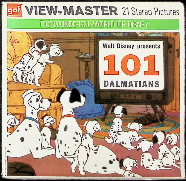 DISNEY'S 101 DALMATIANS Animated Movie 3d View-Master 3 Reel Packet £14 ...