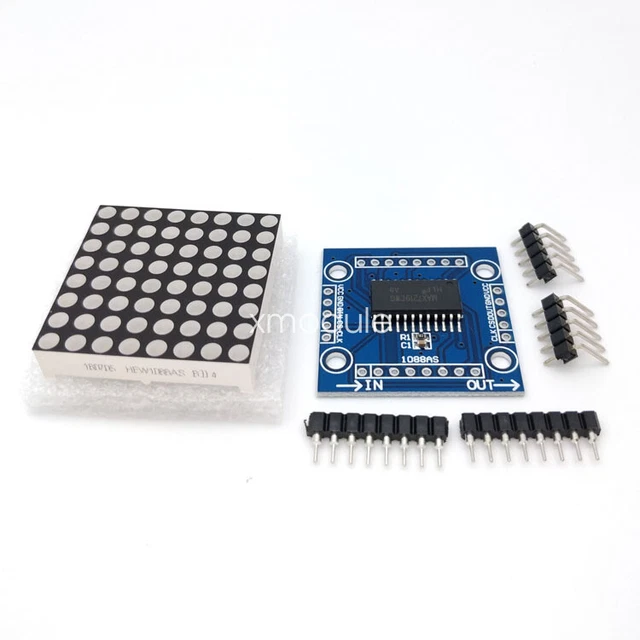 MAX7219 DOT MATRIX Module MCU Control LED Display Modules DIY Kit For ...