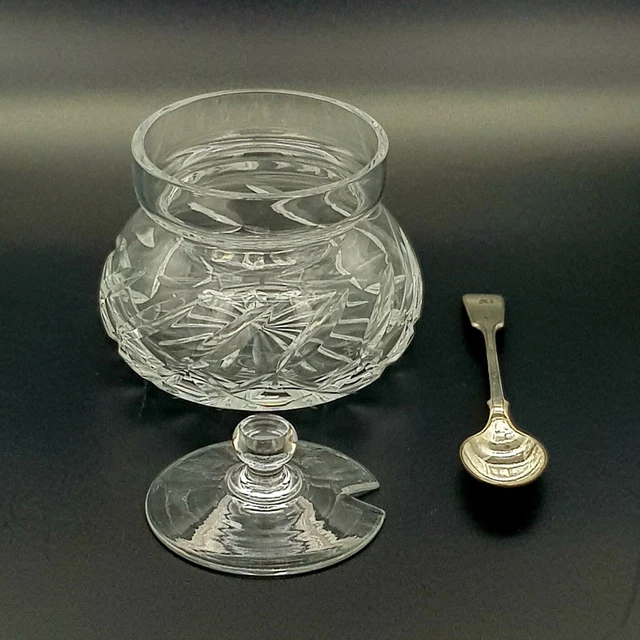EARLY 20TH CENTURY Cut Lead Crystal Jam/Honey/Preserve Pot £30.00 ...