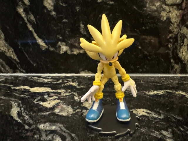 JAZWARES SONIC HEDGEHOG Super Silver Action Figure 3 Inch Sega RARE ...
