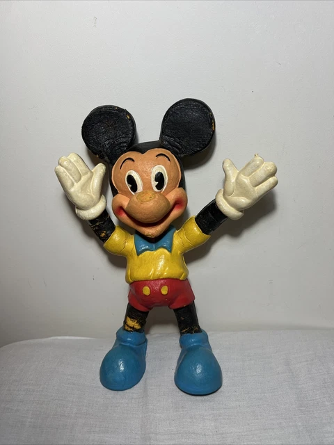 VINTAGE BENDY FOAM Mickey Mouse Poseable Toy 11” Disney Figure Bendie ...