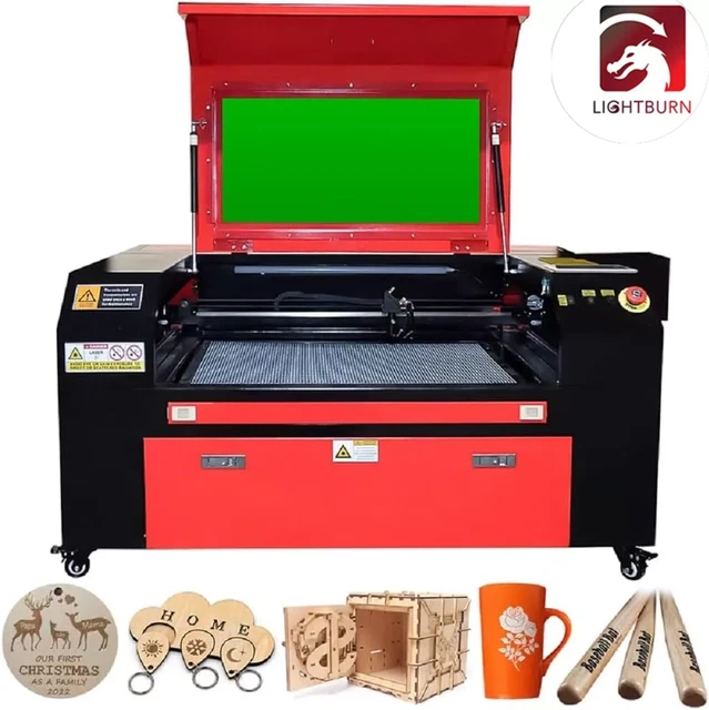 VEVOR GRAVEUR LASER CO2 Machine de Gravure Découpe 80W/60W Table ...