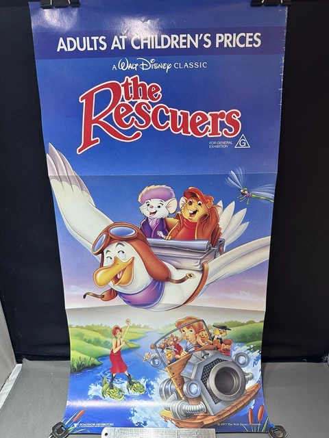 DISNEY ORIGINAL THE RESCUERS CINEMA DAYBILL POSTER 1990s £4.99 ...
