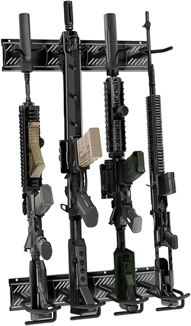 HEAVY DUTY STEEL Display Gun Racks Wall Mount Indoor 4-Slot Gun Racks ...