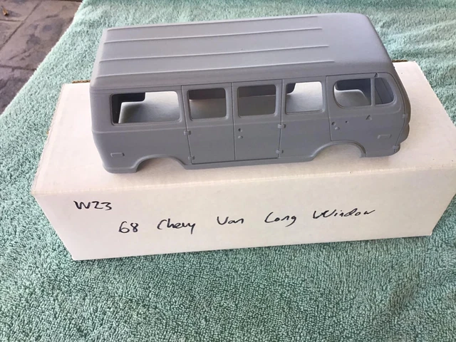 W23 1968 CHEVY G10 Van Window Long Wheelbase 1/25 Resin Primer Project ...