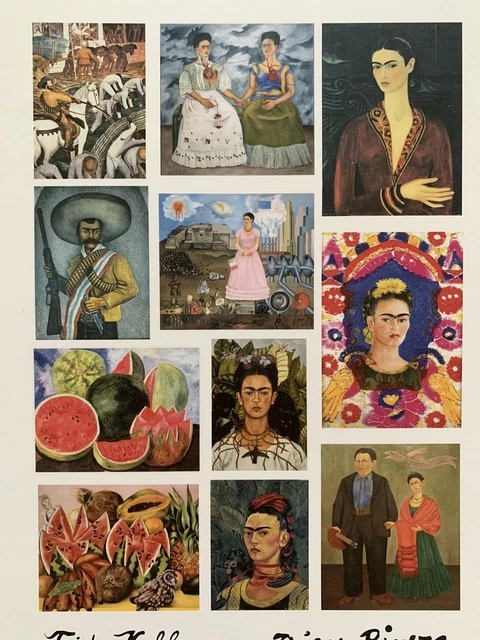 FRIDA KAHLO DIEGO Rivera Artwork Art Coloring Book Mexican Painter ...