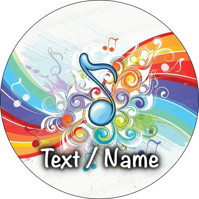 MUSIC SHEET NOTE Cake Topper Party Deco Edible Birthday Custom ...