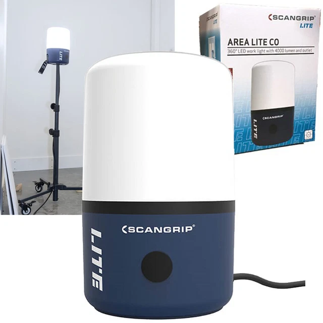 SCANGRIP 03.5637 AREA Lite Co 360° LED Projecteur de Chantier Prise ...