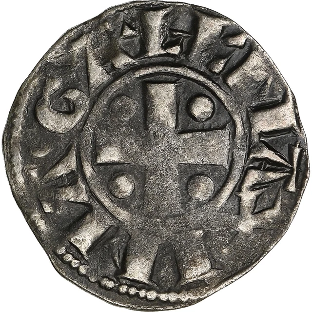 ARCHBISHOPRIC OF VIENNE, Denier, ca. 1200-1250, Vienne, Billon, SS ...