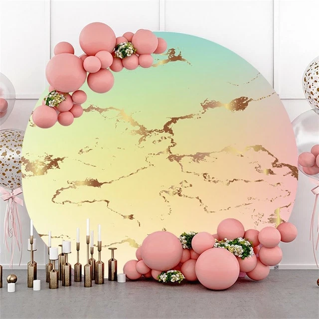 CIRCLE GOLD ABSTRACT Round Happy Birthday Backdrop $35.97 - PicClick AU