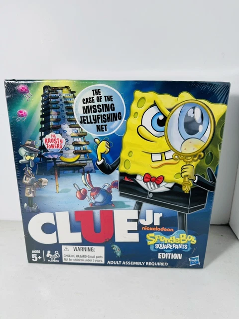 HASBRO NICKELODEON CLUE Jr. SpongeBob SquarePants Edition Game NEW /See ...