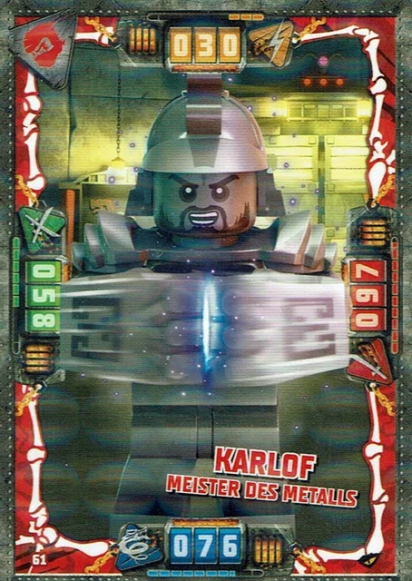 LEGO NINJAGO SERIE 4 TCG Figurine Mappa No. 61 Karlof Maestro Des ...