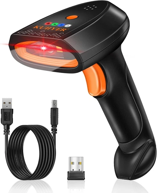 1D/2D BARCODE SCANNER Handheld USB Wired QR Code Reader for PC Windows ...