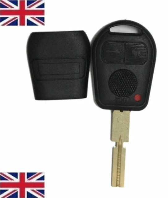 3 BUTTON UNCUT Blade Car Key Case FITS BMW E31 E32 E34 E36 E38 E39 E46 ...