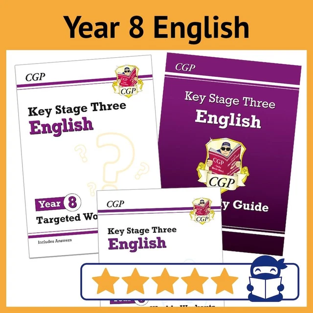 YEAR 8 ENGLISH Books for 2025 - Workbook Bundle Ages 12-13 with Answers ...