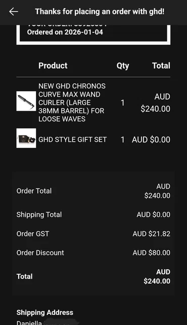 GHD CHRONOS CURVE Max Wand Curler (Large 38mm barrel) For Loose Waves ...