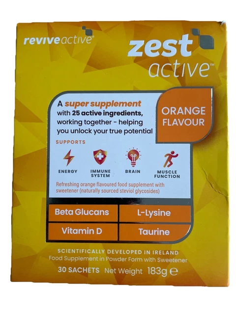 REVIVE ACTIVE ZEST Active Energy 30 Servings Orange Flavour A Super ...