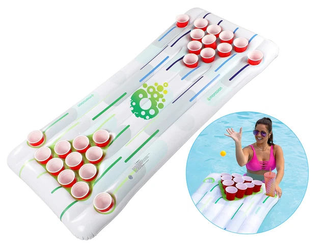 [POOL PONG] INFLATABLE Pool Party Games Floating Beer Pong Table ...