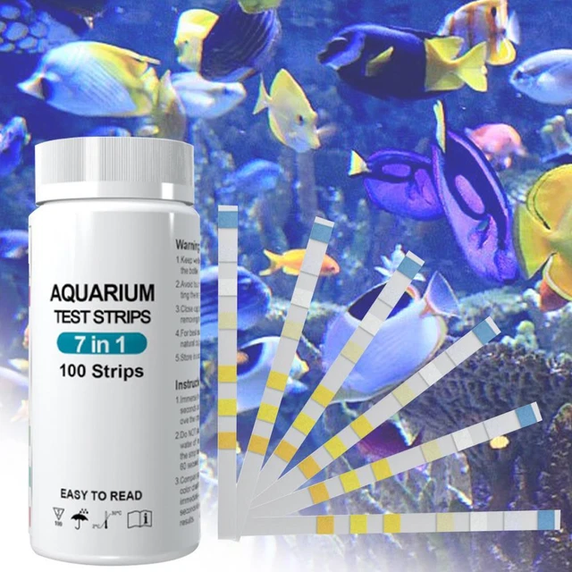 5 IN 1 Aquarium Swimming Pool PH Test Strips Water Quality Test Paper ...