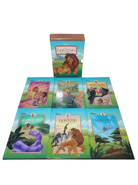 RARE DISNEY THE Lion King-Six New Adventures 1994 Hardback Book Box Set ...